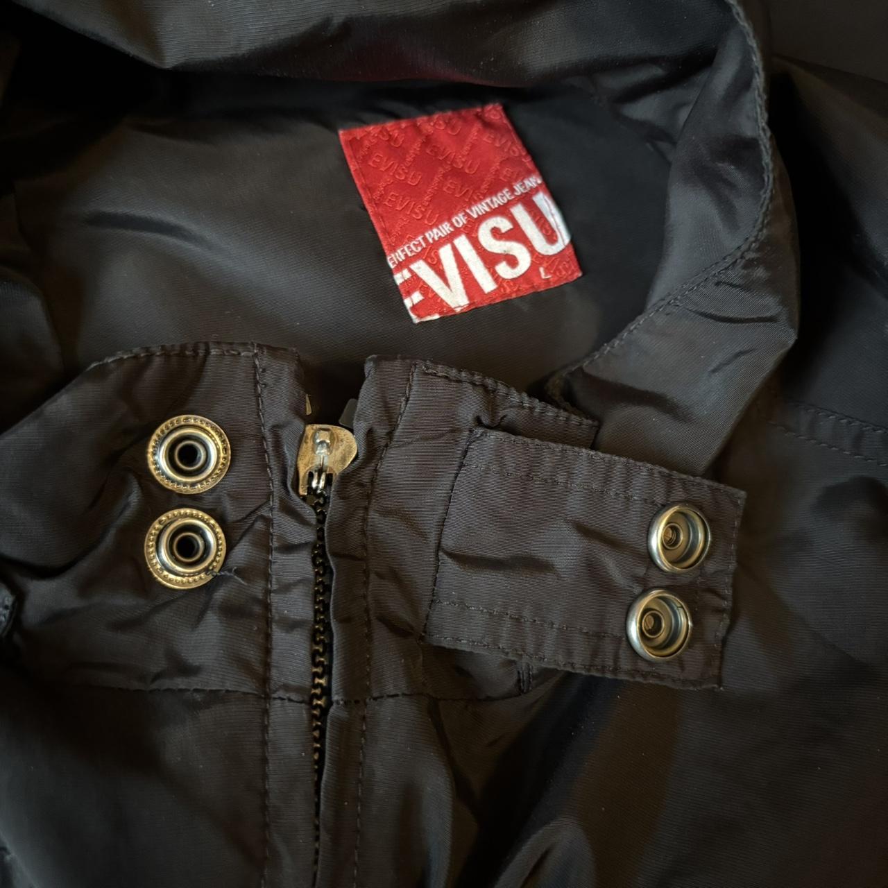 evisu logo stitched label jacket in size L.... | Depop