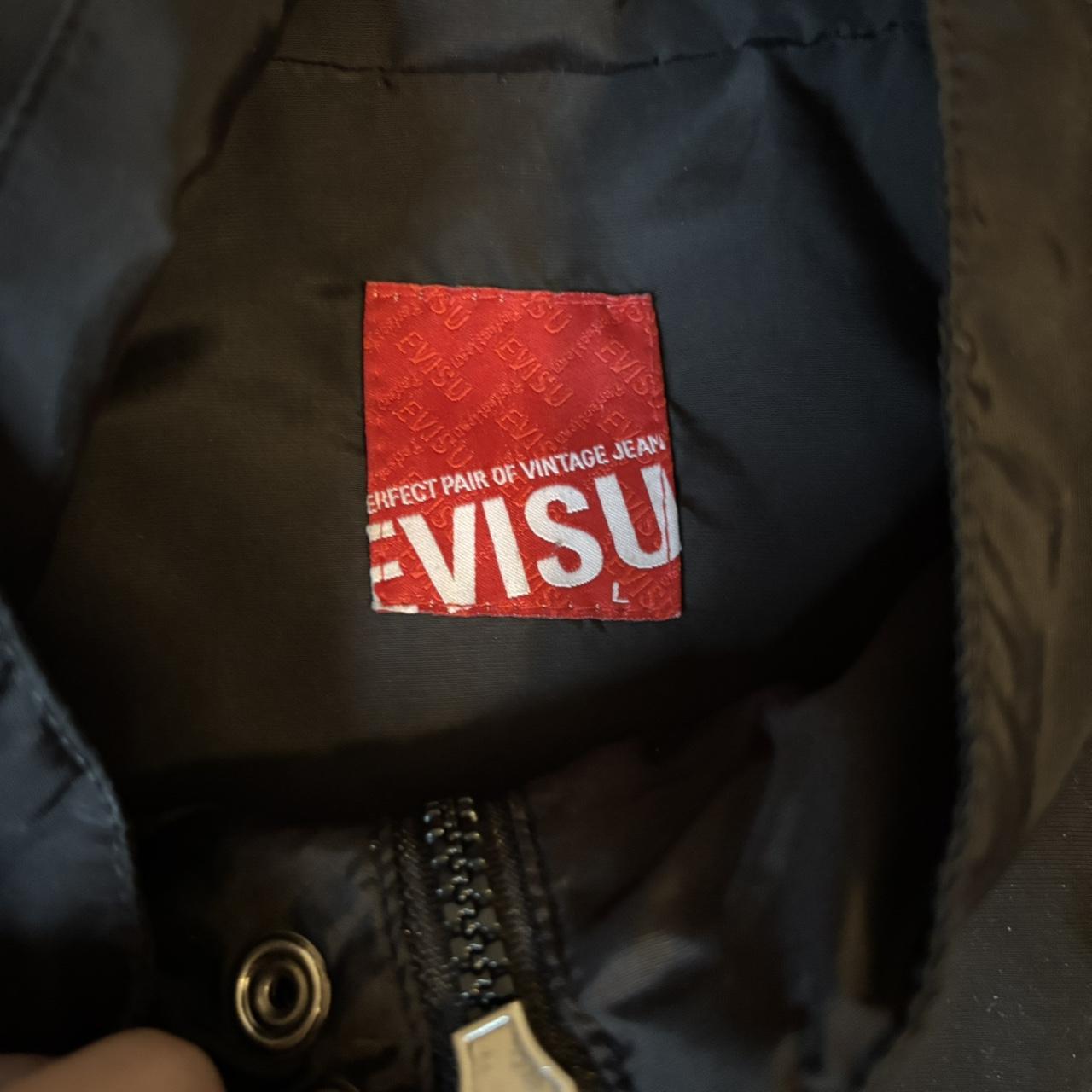 evisu logo stitched label jacket in size L.... | Depop