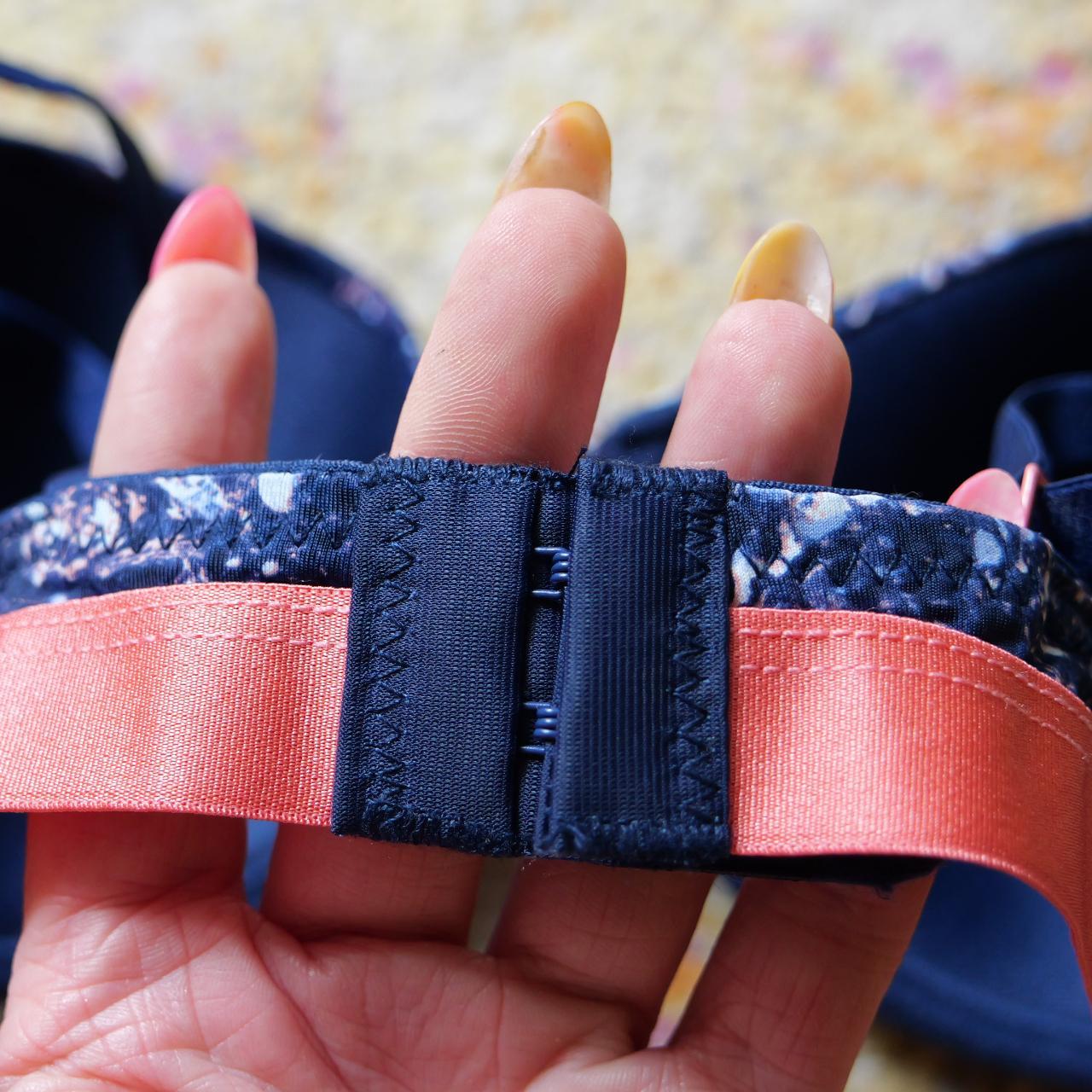 Primark Underwired Blue and orange Bra Made from a... - Depop
