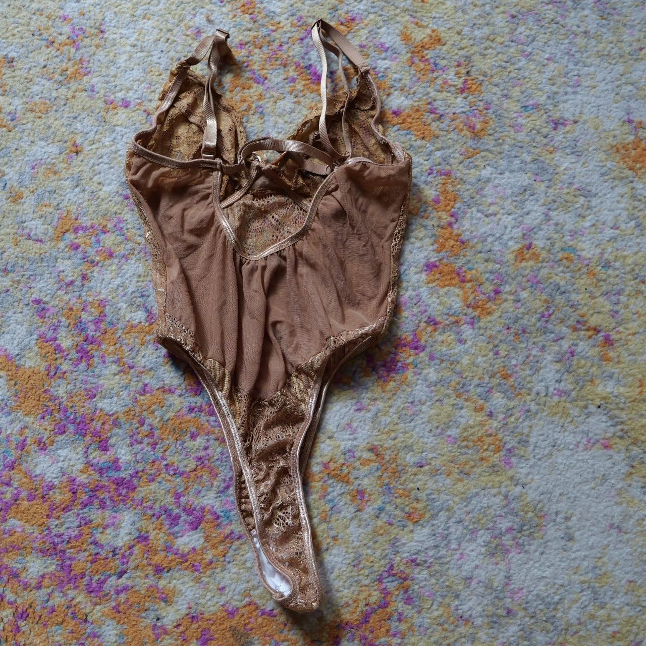 I saw it first Brown Lace Bodysuit... - Depop