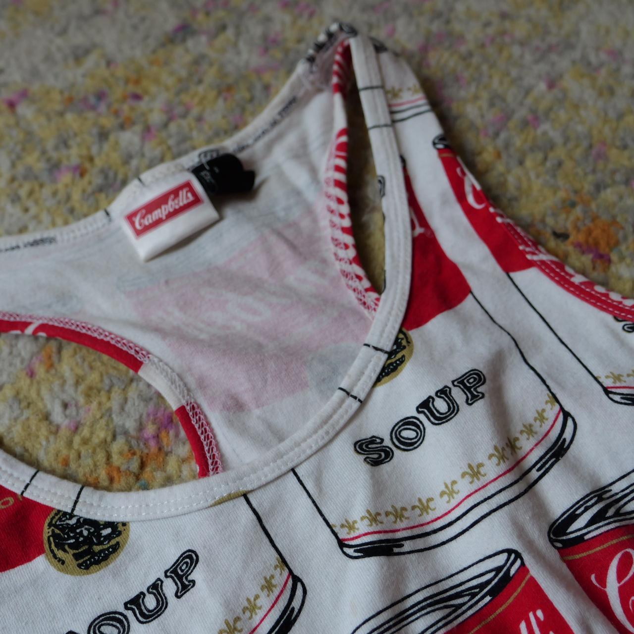 H&M Campbell Soup Crop-top Sport bra Style Size XS... - Depop