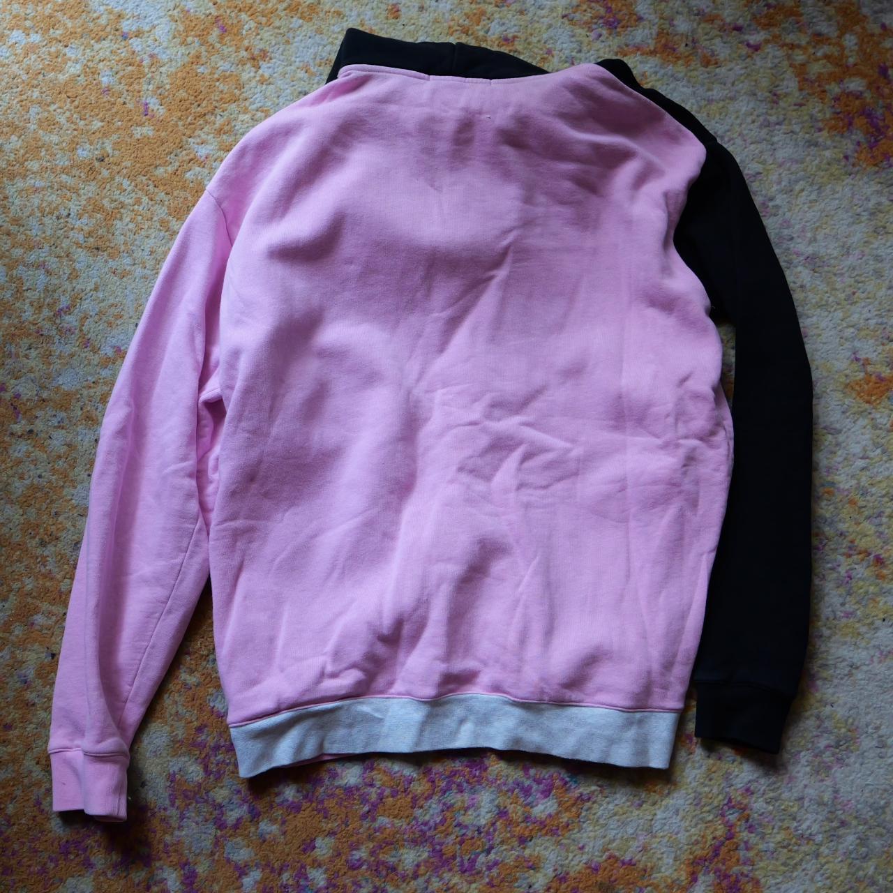 MSGM Pink and Black Pull over Hoodies Soft interior... - Depop