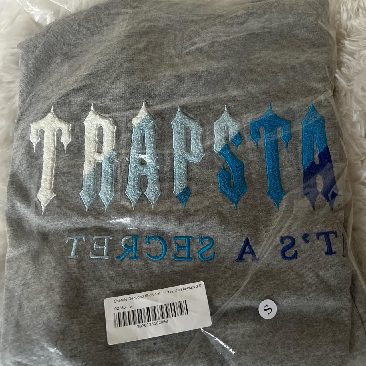 Grey/blue/baby blue Trapstar short & tee set Brand... - Depop