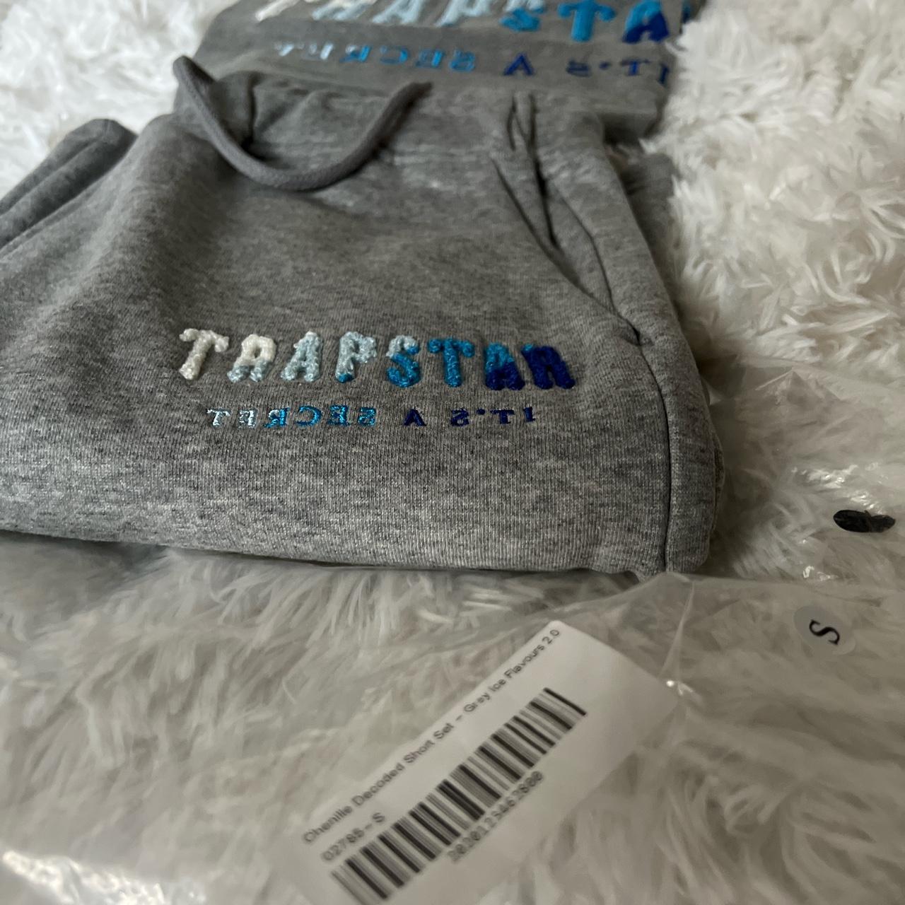 Grey/blue/baby blue Trapstar short & tee set Brand... - Depop