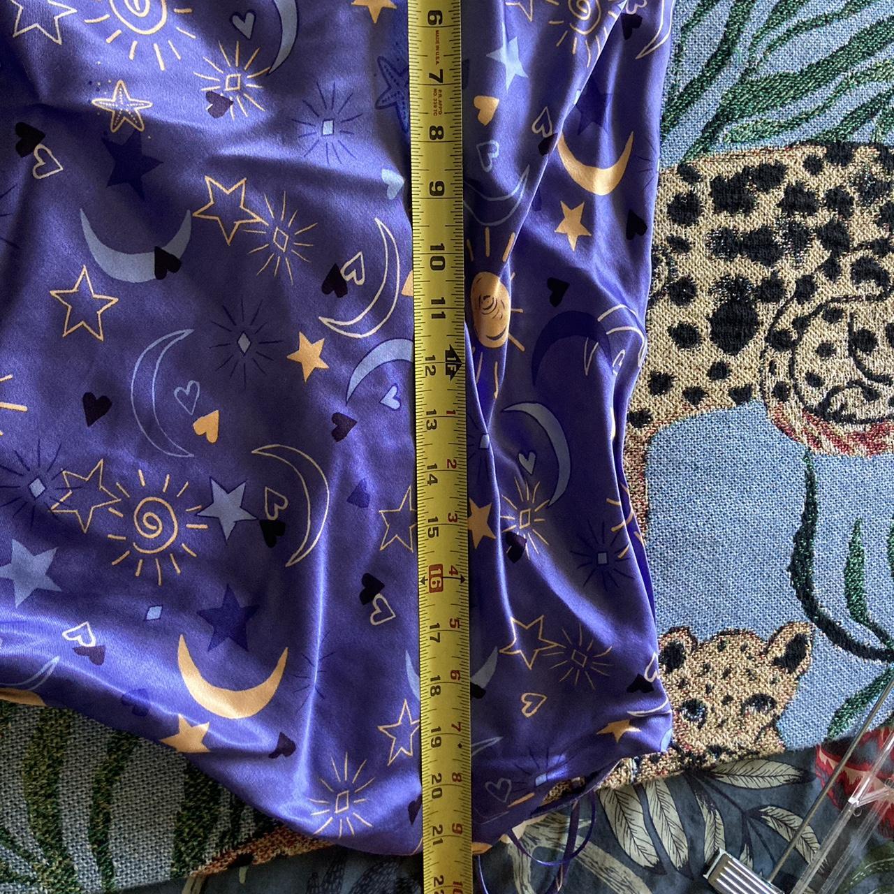 This cute moon and sun celestial print satiny mini... - Depop