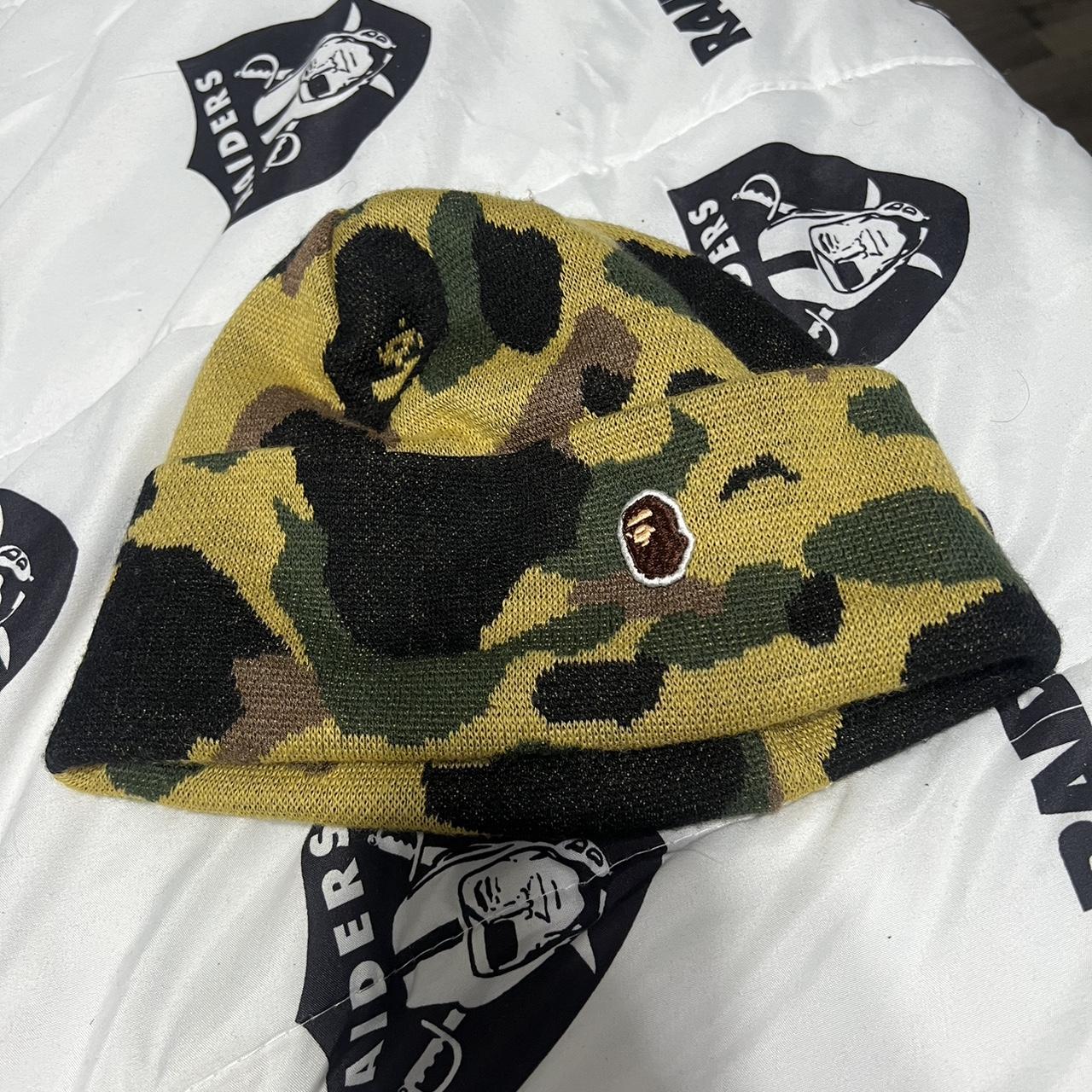 Bape beanie Og camo 100% authentic Worn 1x - Depop