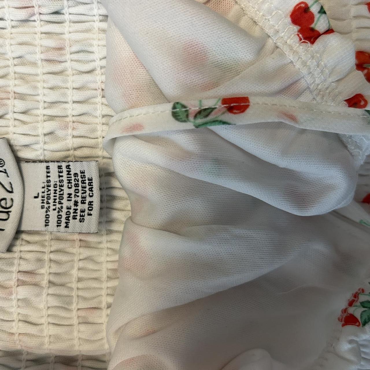 Adorable cherry print cropped tank top. Super cute... - Depop