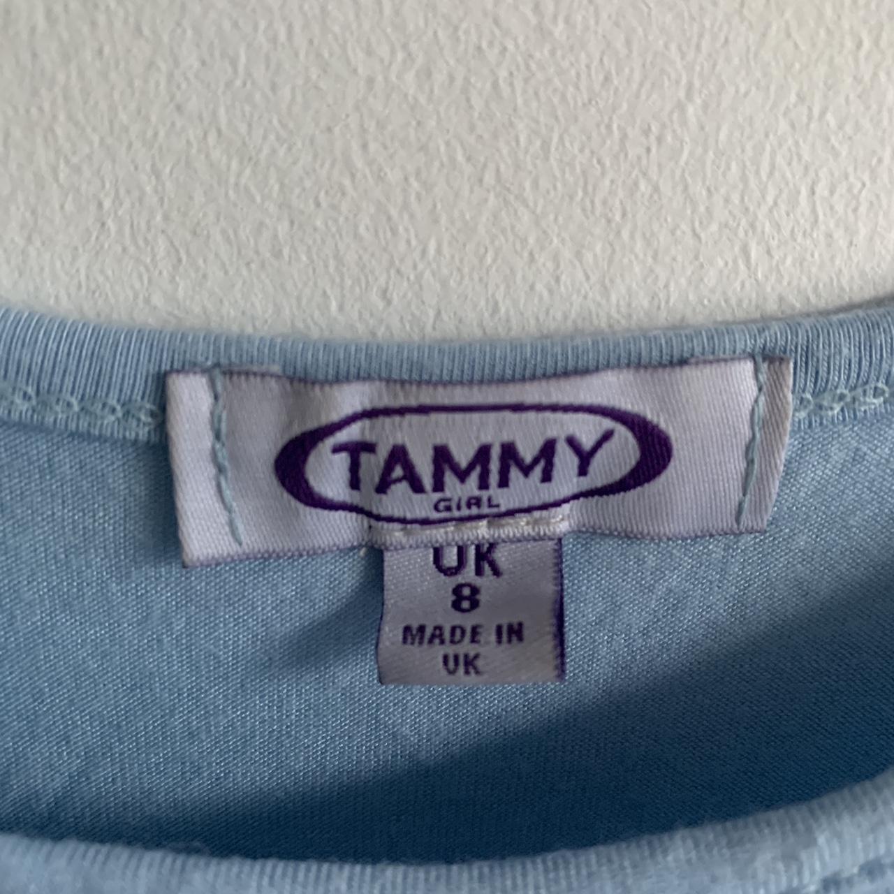 Tammy girl blue ying Yang edgy vest Size 8 #emo... - Depop
