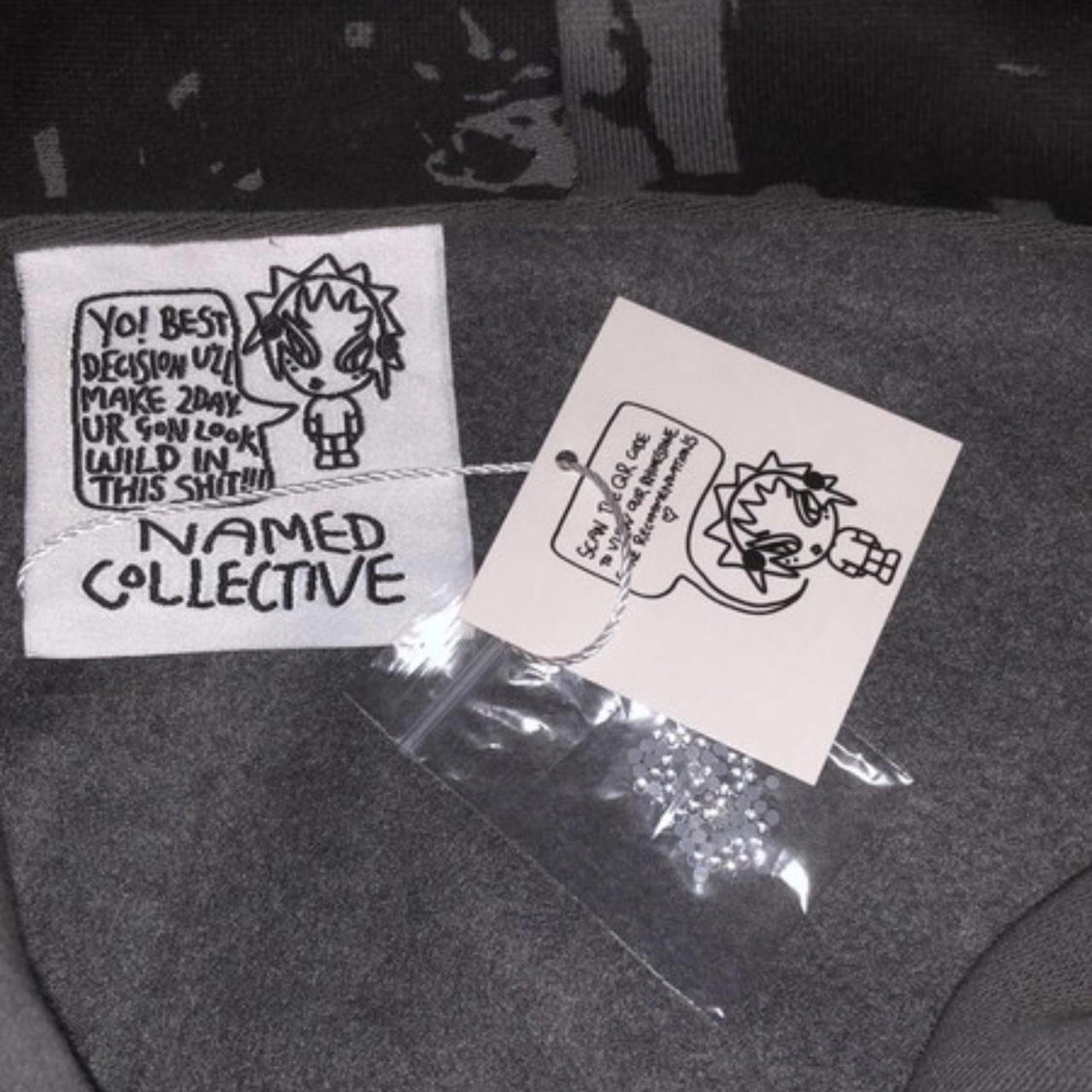 Named Collective Women's Black and White Jacket | Depop