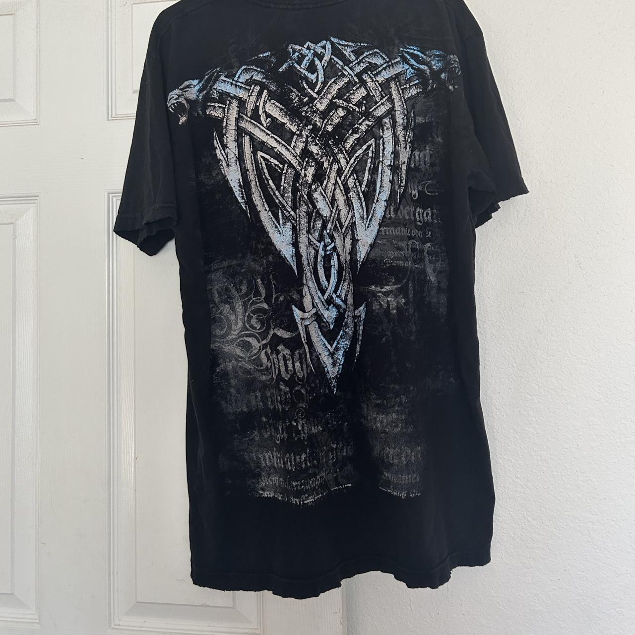 The coolest Celtic cross affliction shirt! 2xl 29”... - Depop