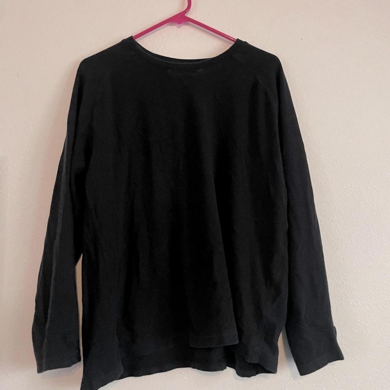 Hathaway Black Long Sleeve Sweater Shirt •worn... - Depop