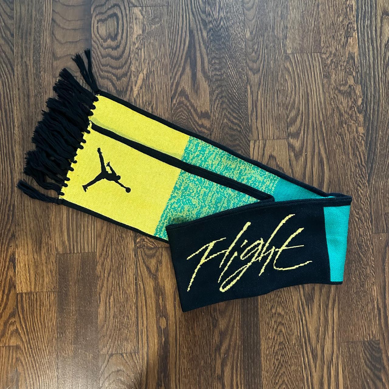 Jordan Flight rare vintage scarf Green & yellow,... - Depop