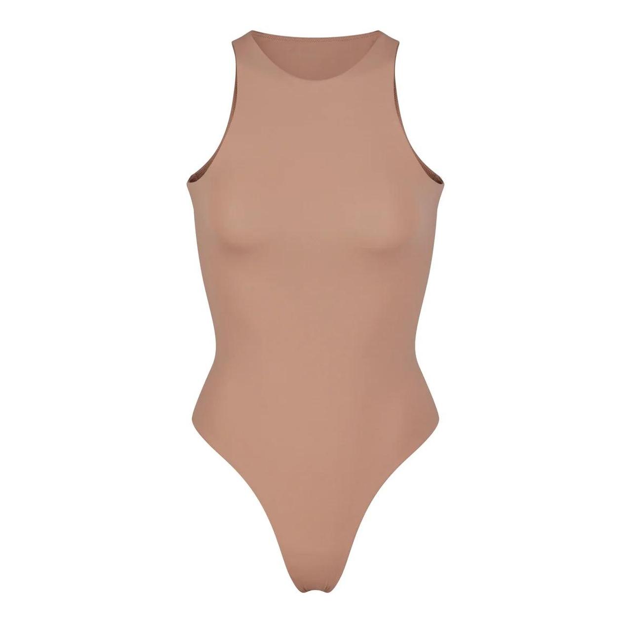 Skims Women's Tan Bodysuit | Depop