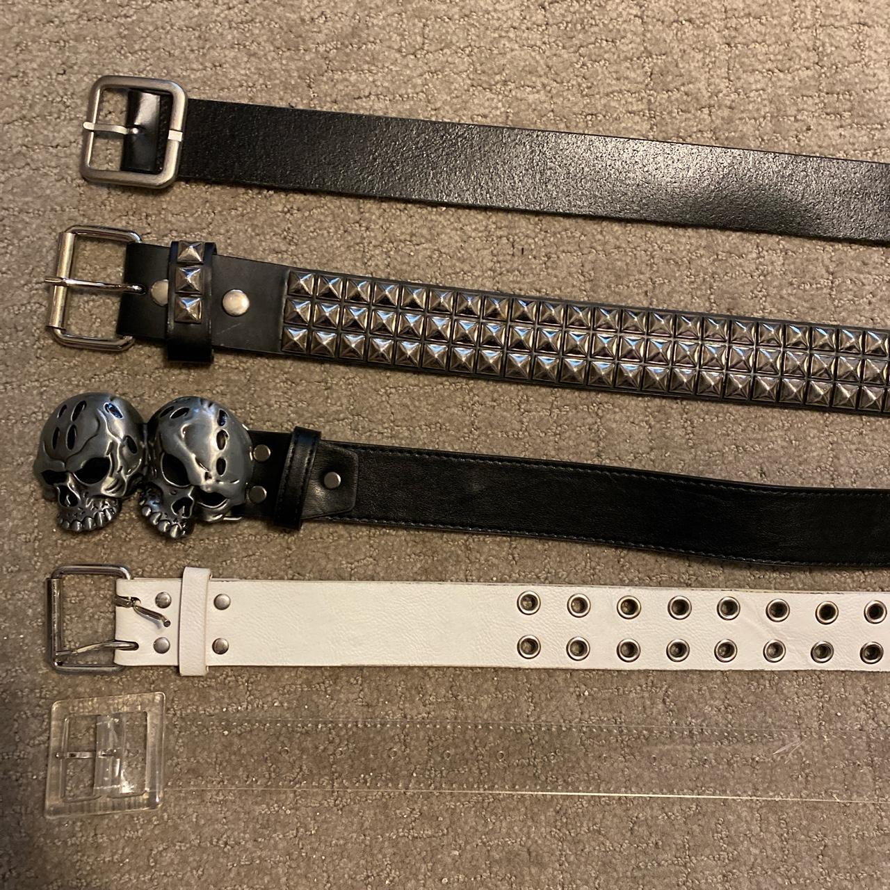 Hot Topic Men's Black and White Belt | Depop