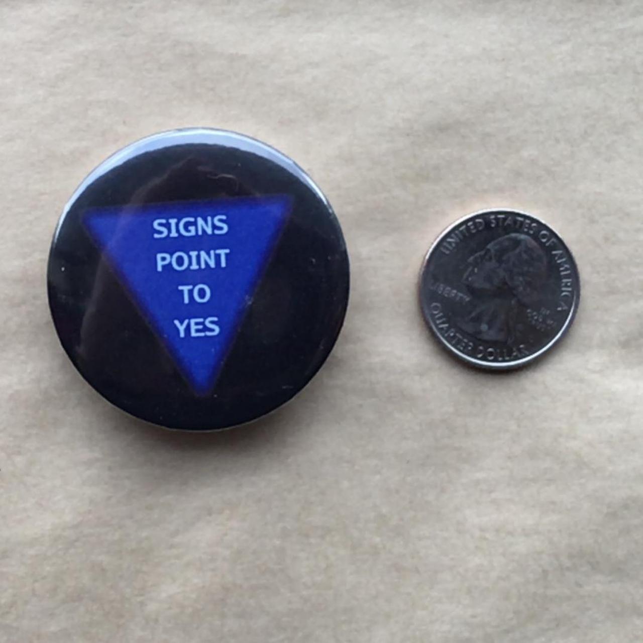 Magic 8 ball pin, 1.75 inches - Depop