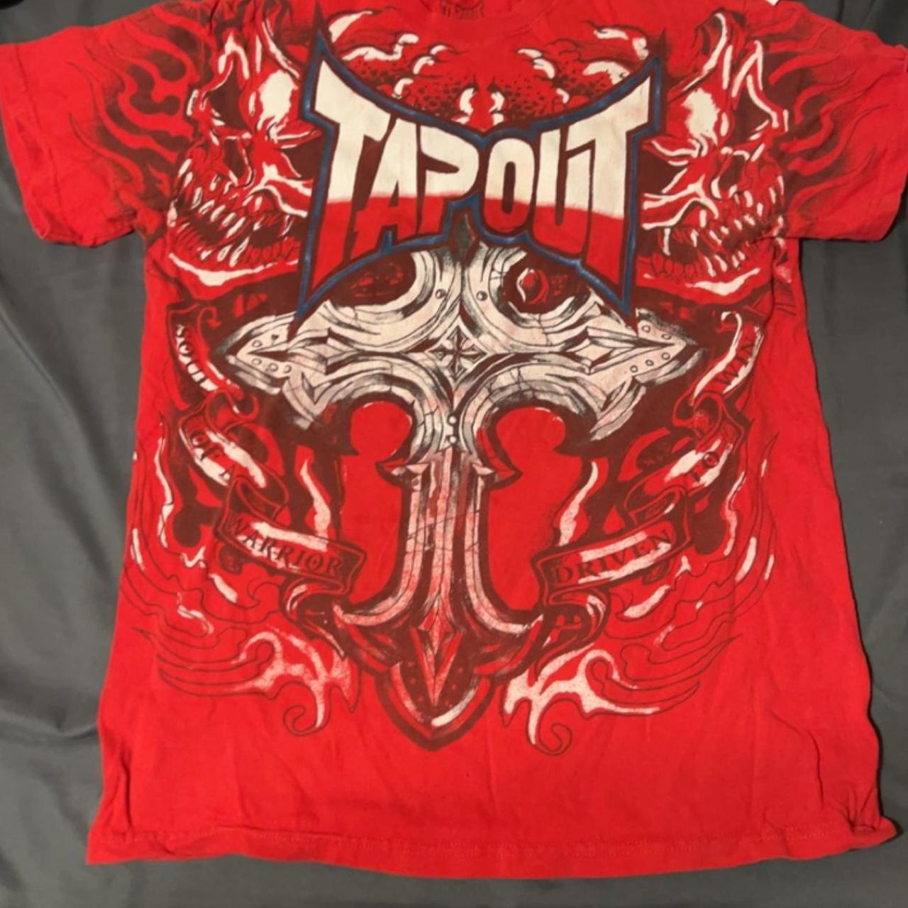 Red TAPOUT Graphic Shirt Sick design Size medium... - Depop