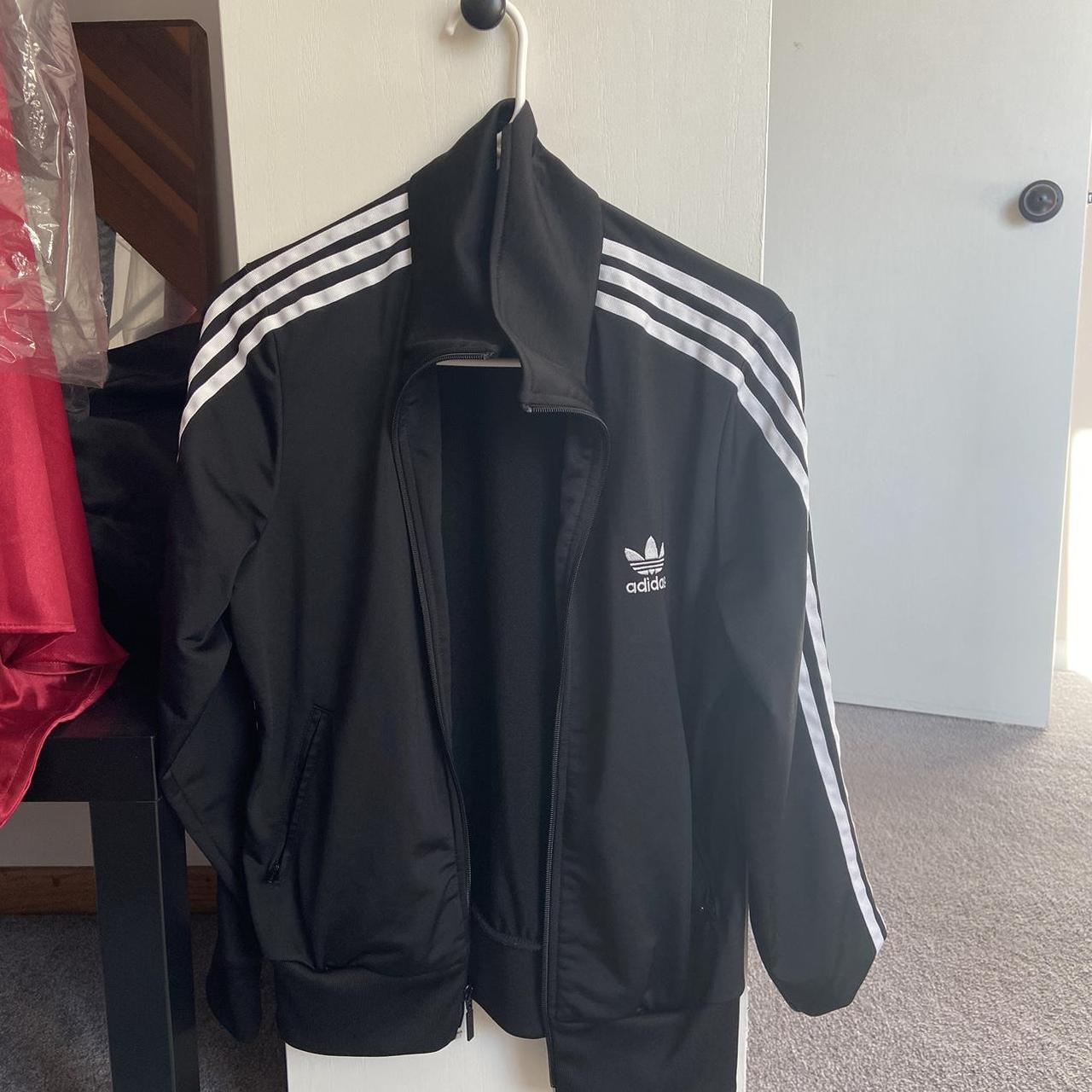 Kids size medium adidas track jacket Hardly worn... - Depop