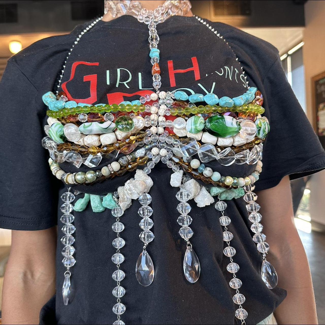 Custom Crystal Beaded Top | Only Worn Once I’m a... | Depop