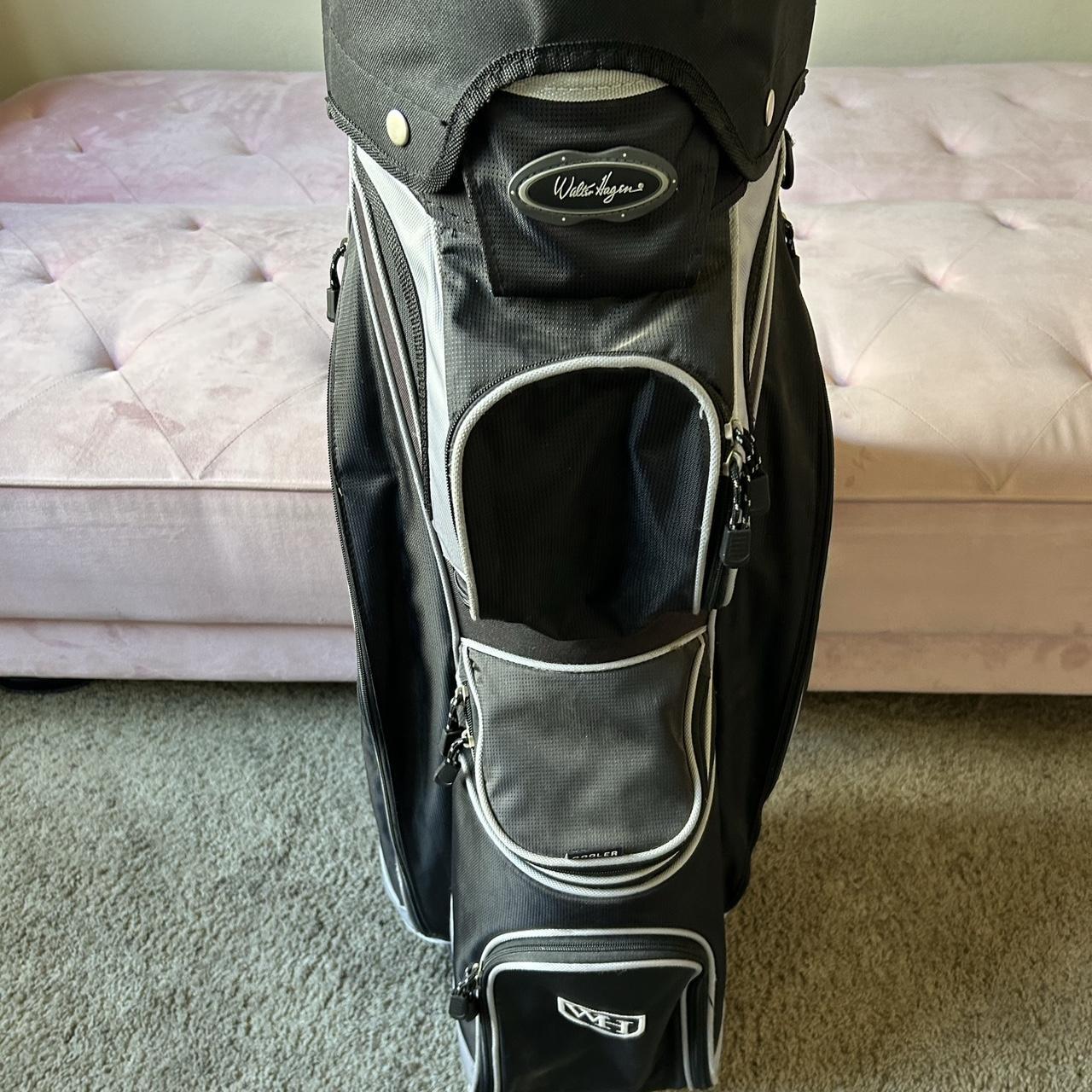 Walter Hagen black and gray white with cover golf bag - Depop