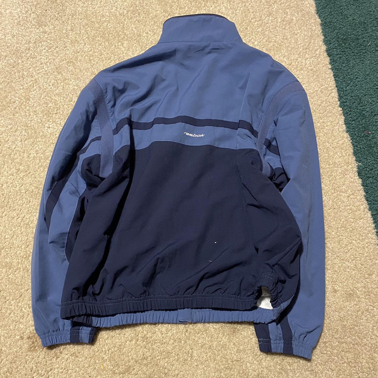 Blue Reebok jacket size L Looks brand new... - Depop
