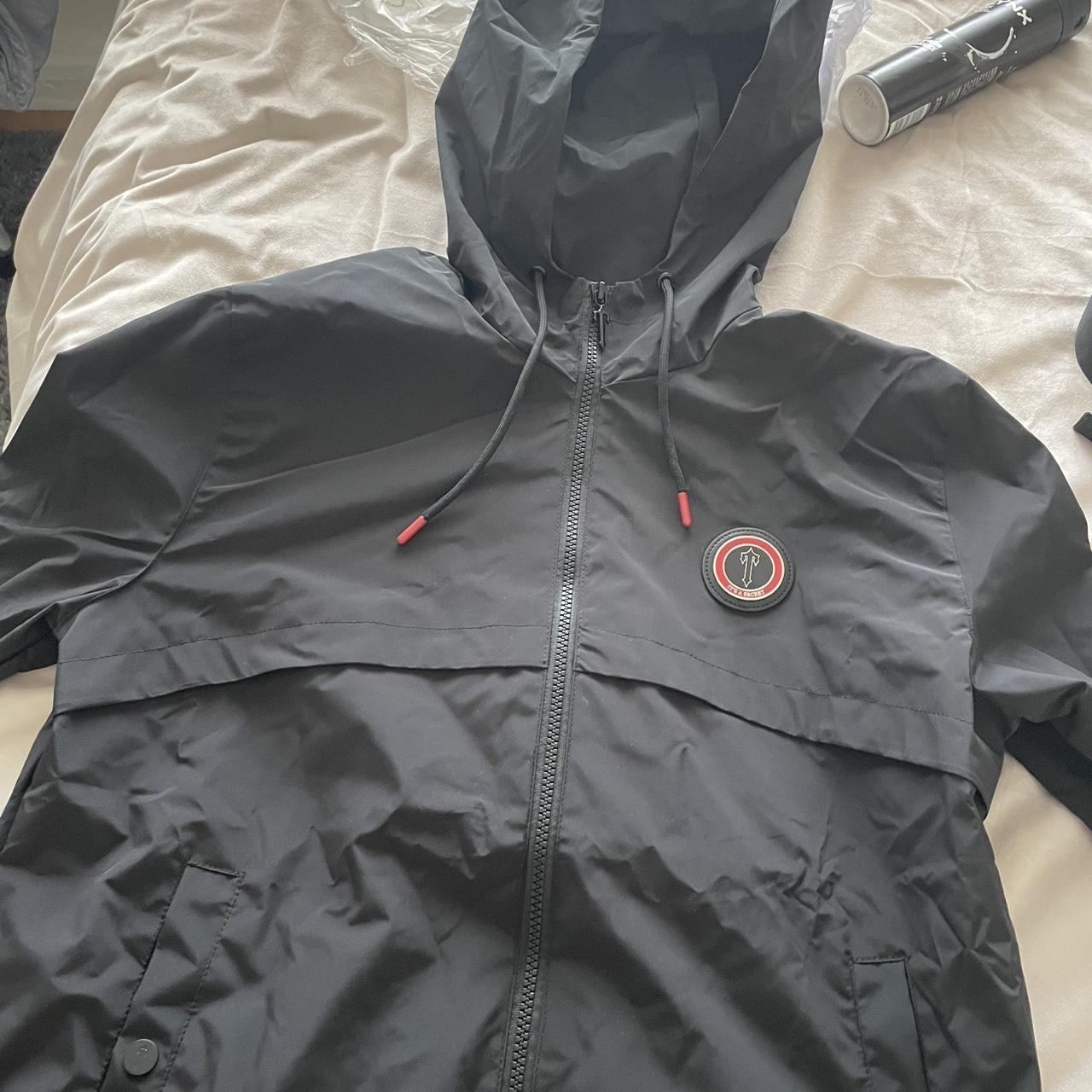 Trapstar black and red windbreaker jacket #Trapstar - Depop