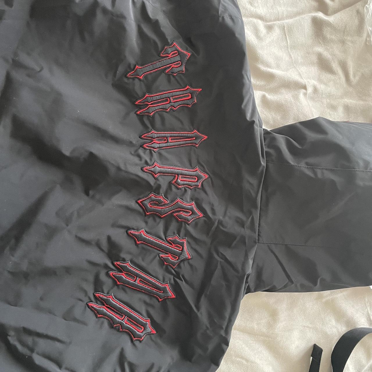 Trapstar black and red windbreaker jacket #Trapstar - Depop