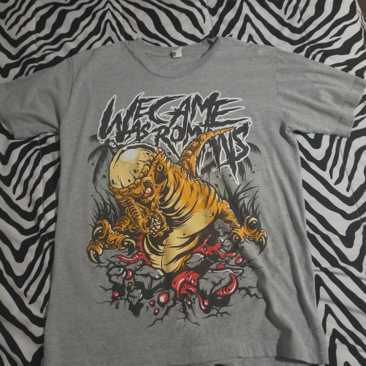 WE CAME AS ROMANS METALCORE BIG LETTER T SHIRT SIZE... - Depop