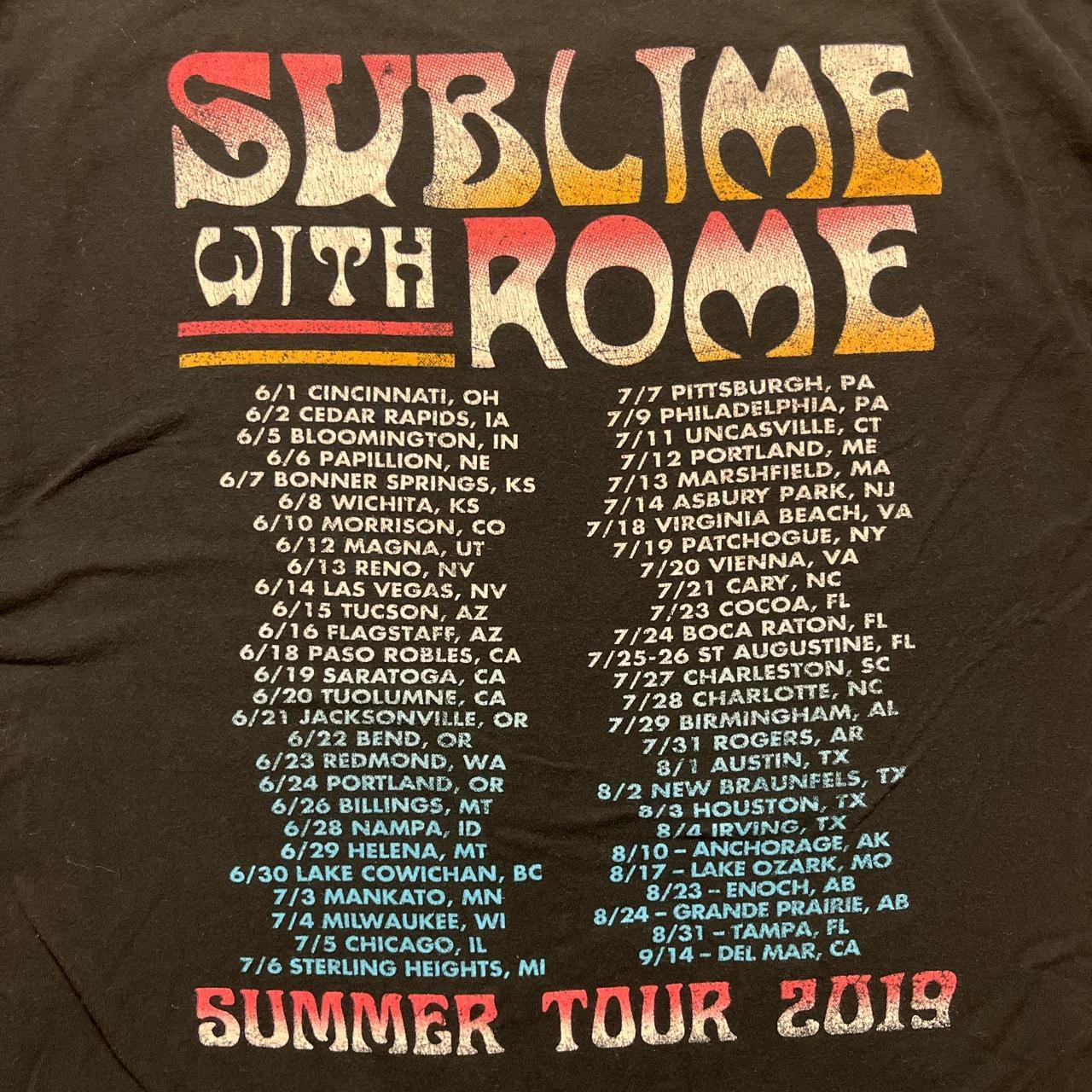 Sublime with Rome 2019 tour t-shirt. Skeleton... - Depop