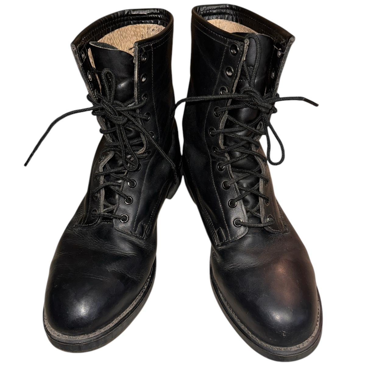 Addison Shoe Comp Biltrite Black Leather Steel Toe... | Depop