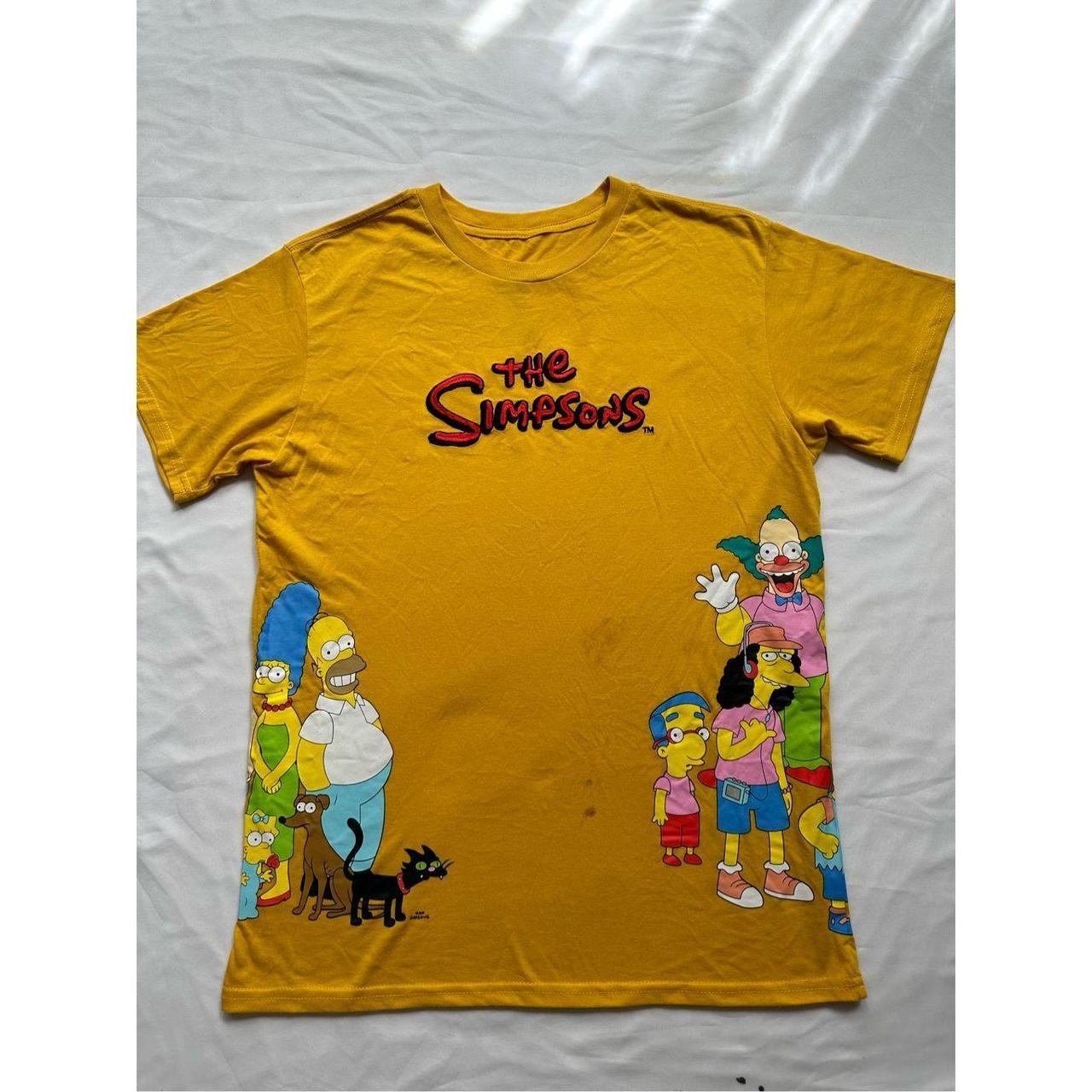 The Simpsons cartoon BIG PRINT Men’s T-Shirt size... - Depop