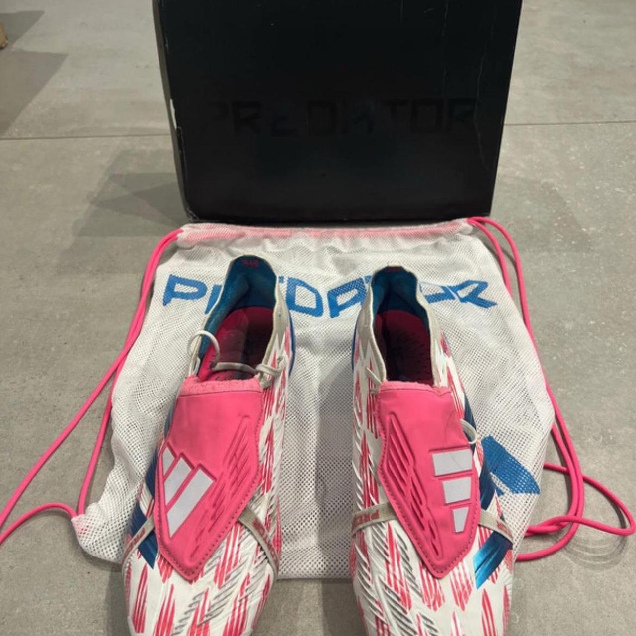 Pink White and Blue Elite Preds Size 11.5 Great... | Depop