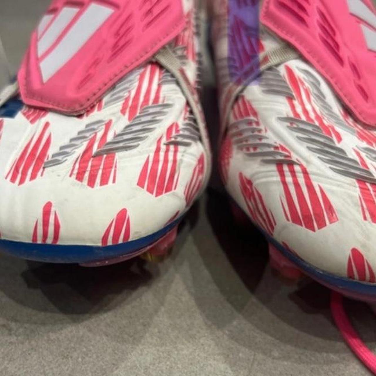 Pink White and Blue Elite Preds Size 11.5 Great... | Depop