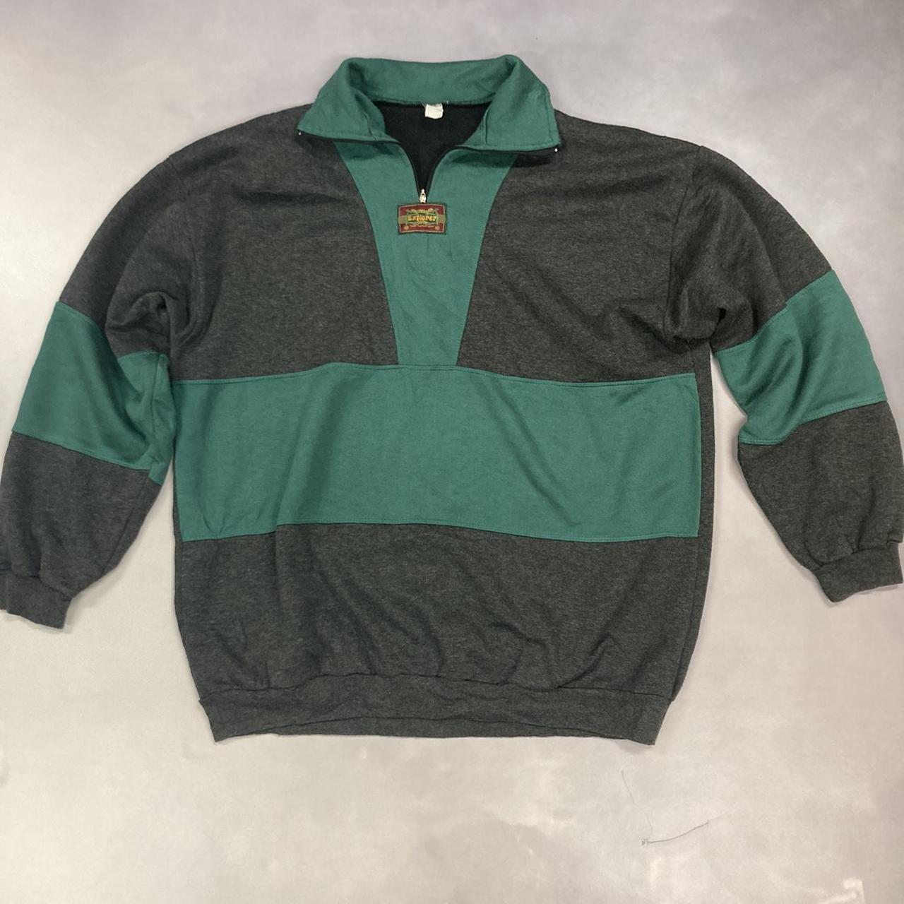 Men's Black and Green Sweatshirt | Depop