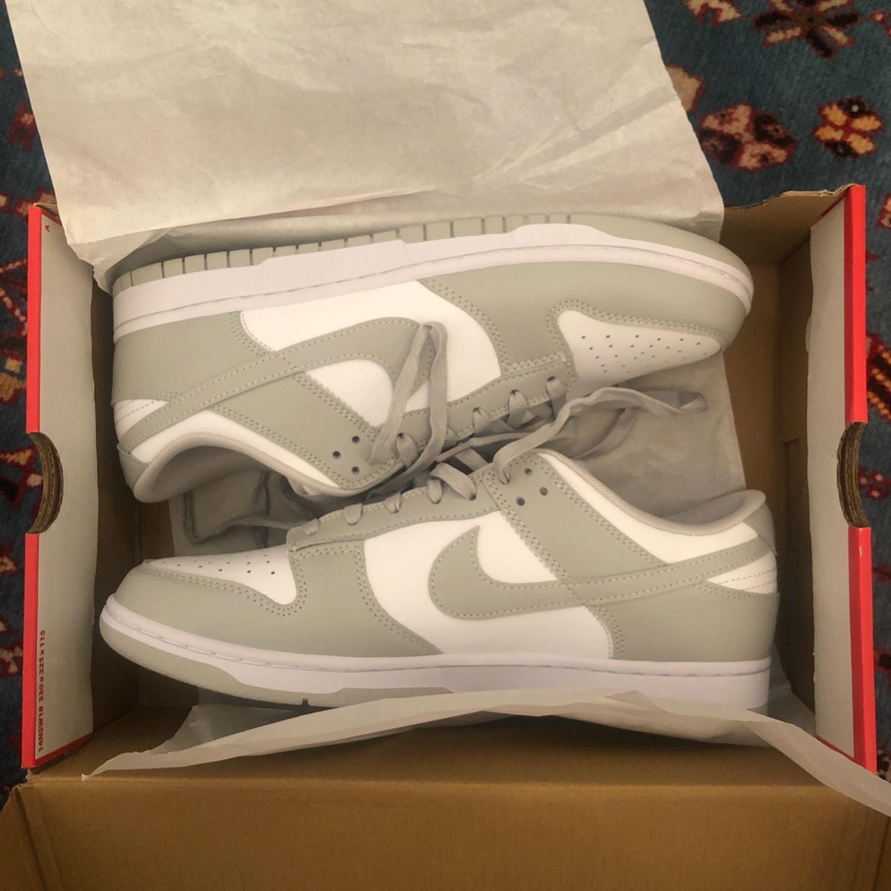 NIKE GREY FOG DUNK LOWS SIZE 9 OPEN TO OFFERS NEVER... - Depop