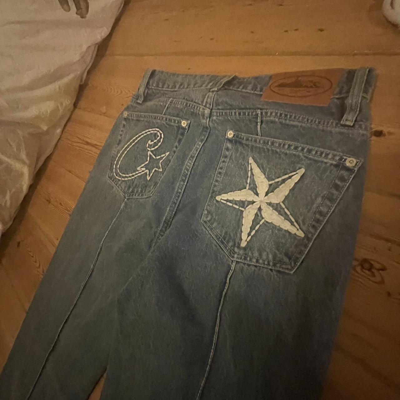 corteiz jeans comes new with tags never worn 10/10... - Depop