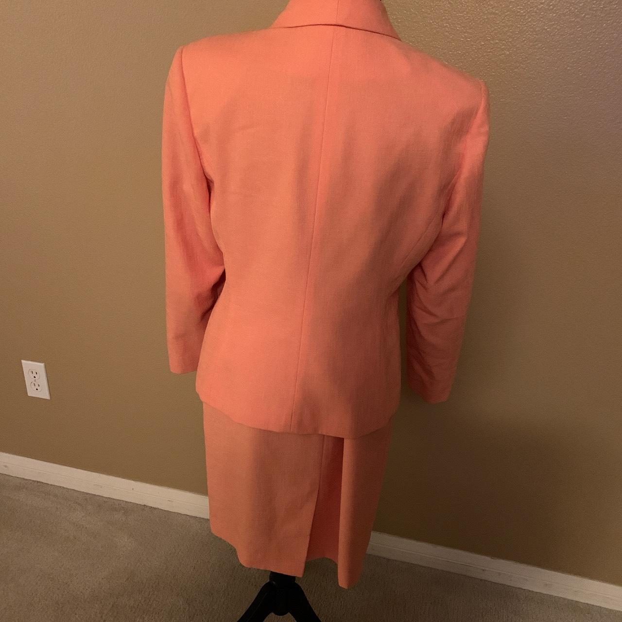 2 piece peach Kasper suit, summer time career style.... - Depop