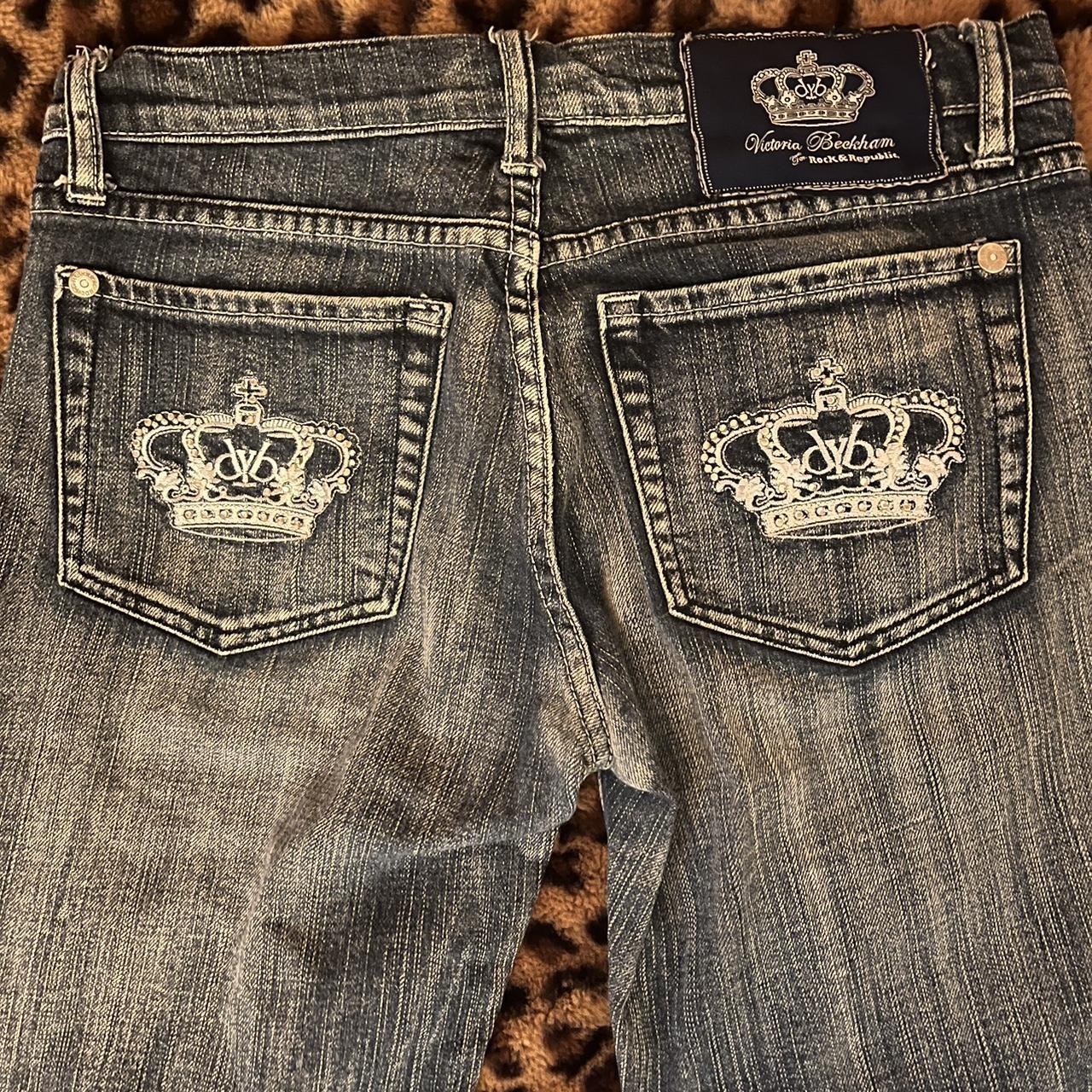 Victoria Beckham bootcut blue crown jeans 😍😍😍 PLEASE... - Depop
