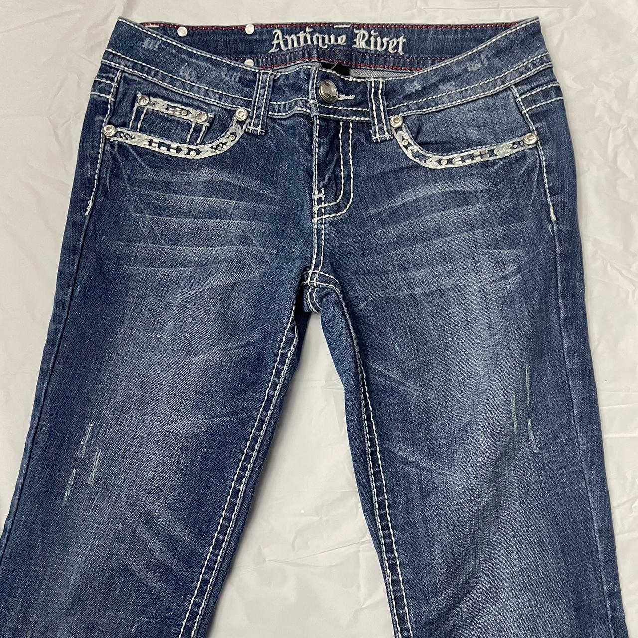antique rivet bootcut jeans size 27! shipping:... - Depop