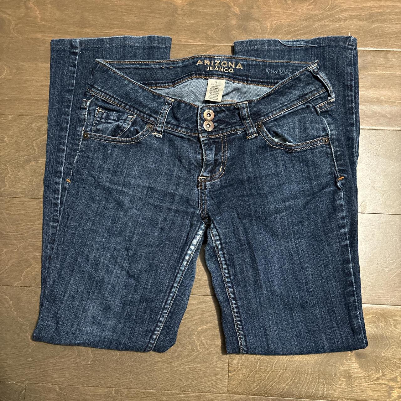 arizona bootcut jeans curvy fit size 3 #y2k... - Depop