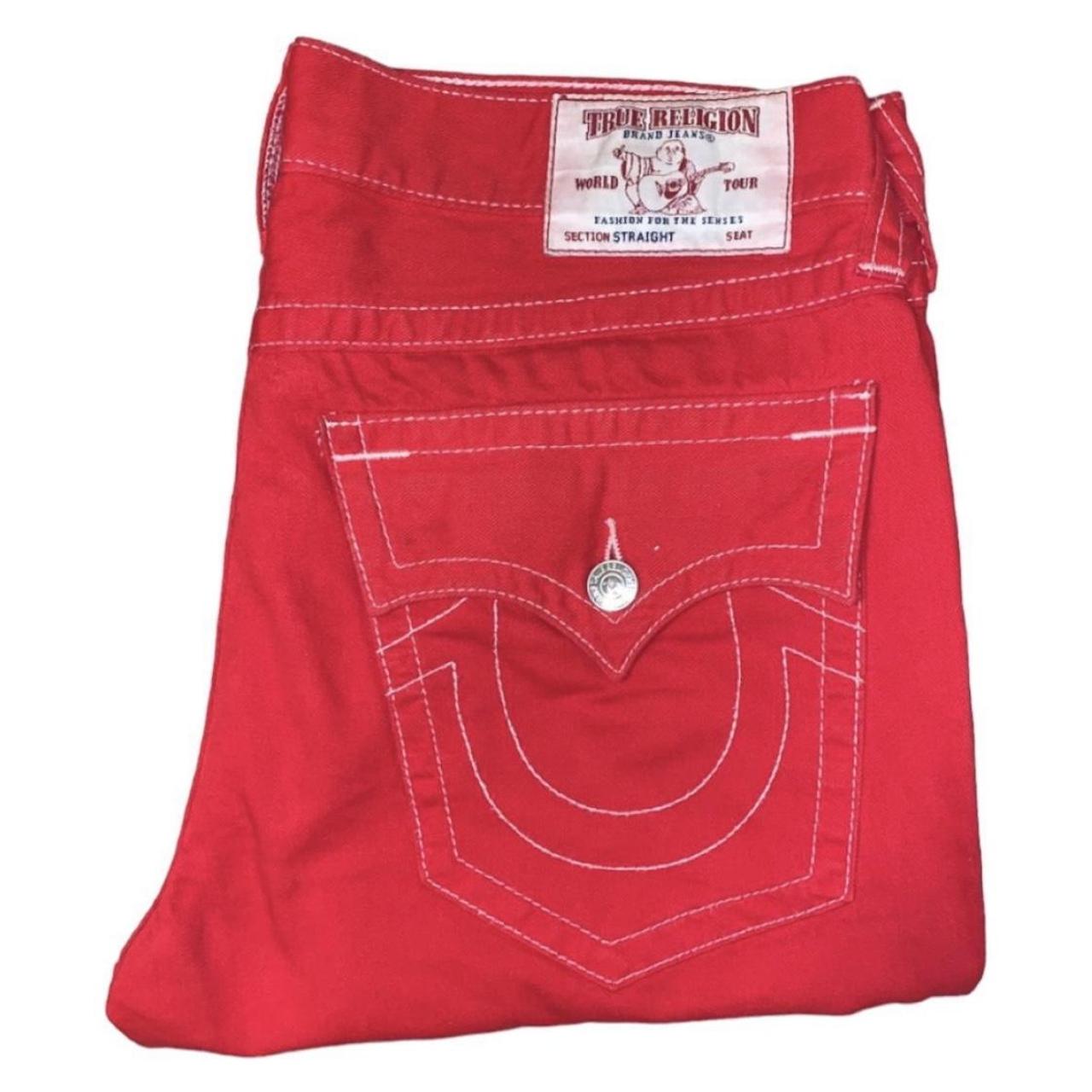 RARE BRIGHT RED SINGLE STITCH TRUES SEEN ON SEMATARY... - Depop