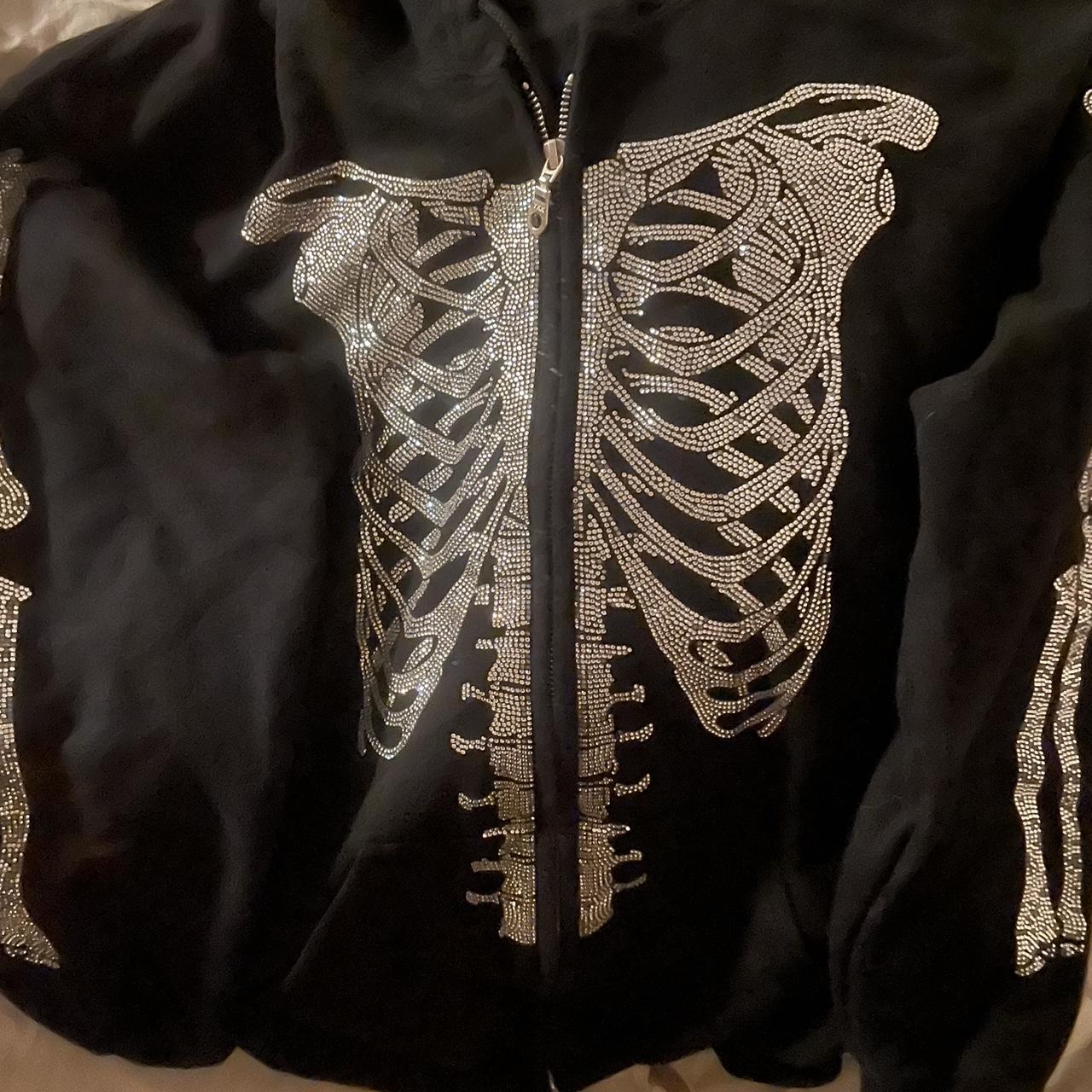 Black rhinestone skeleton - Depop