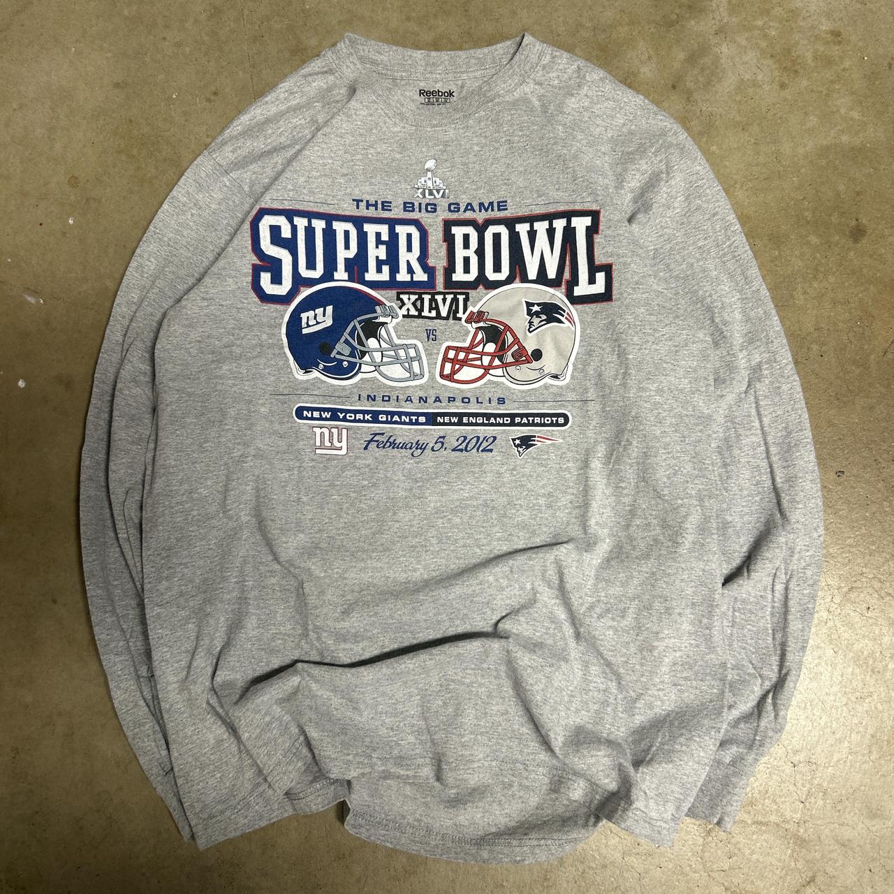 Men’s Grey NFL Super Bowl XLII New York Giants long... | Depop