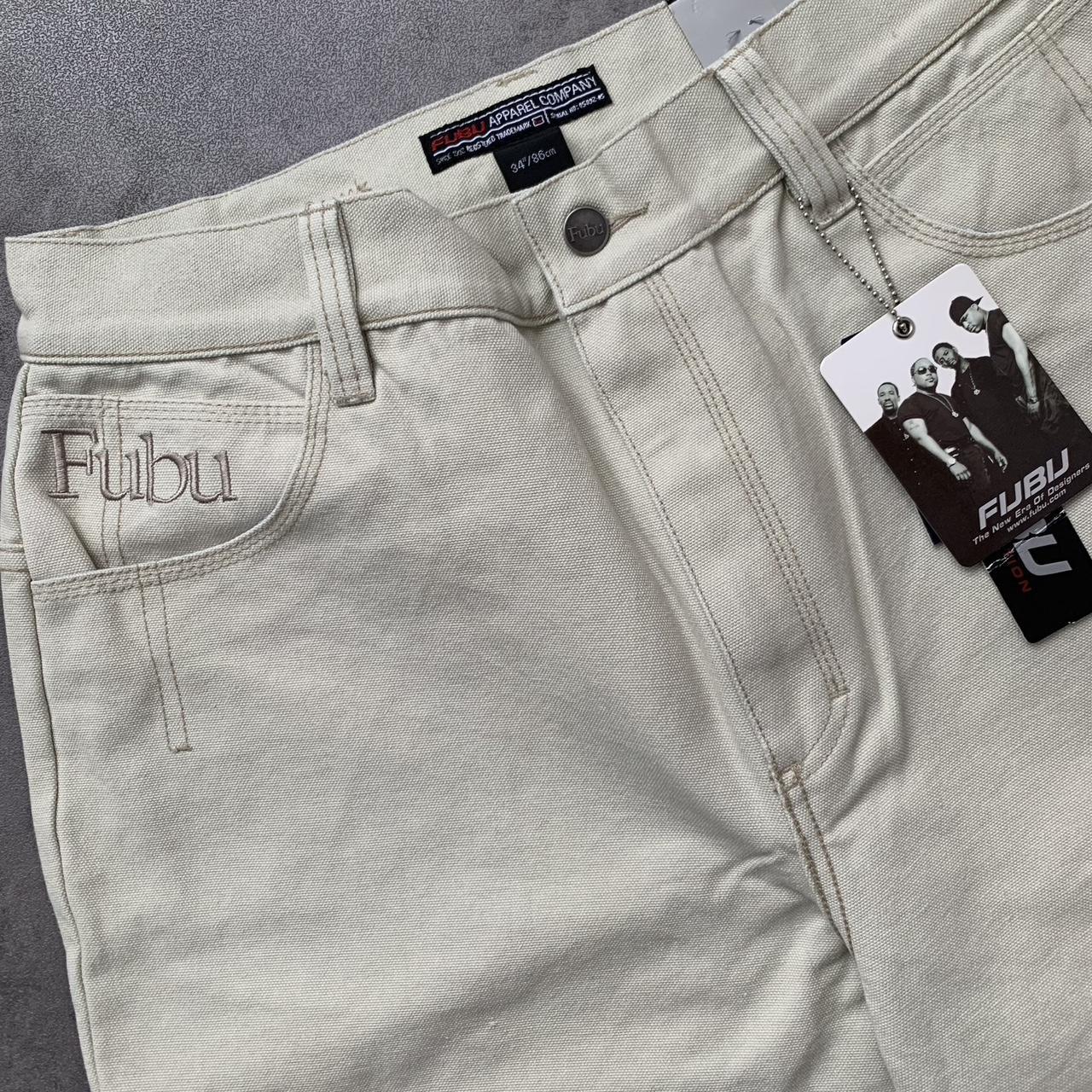 FUBU Men's Cream Shorts | Depop