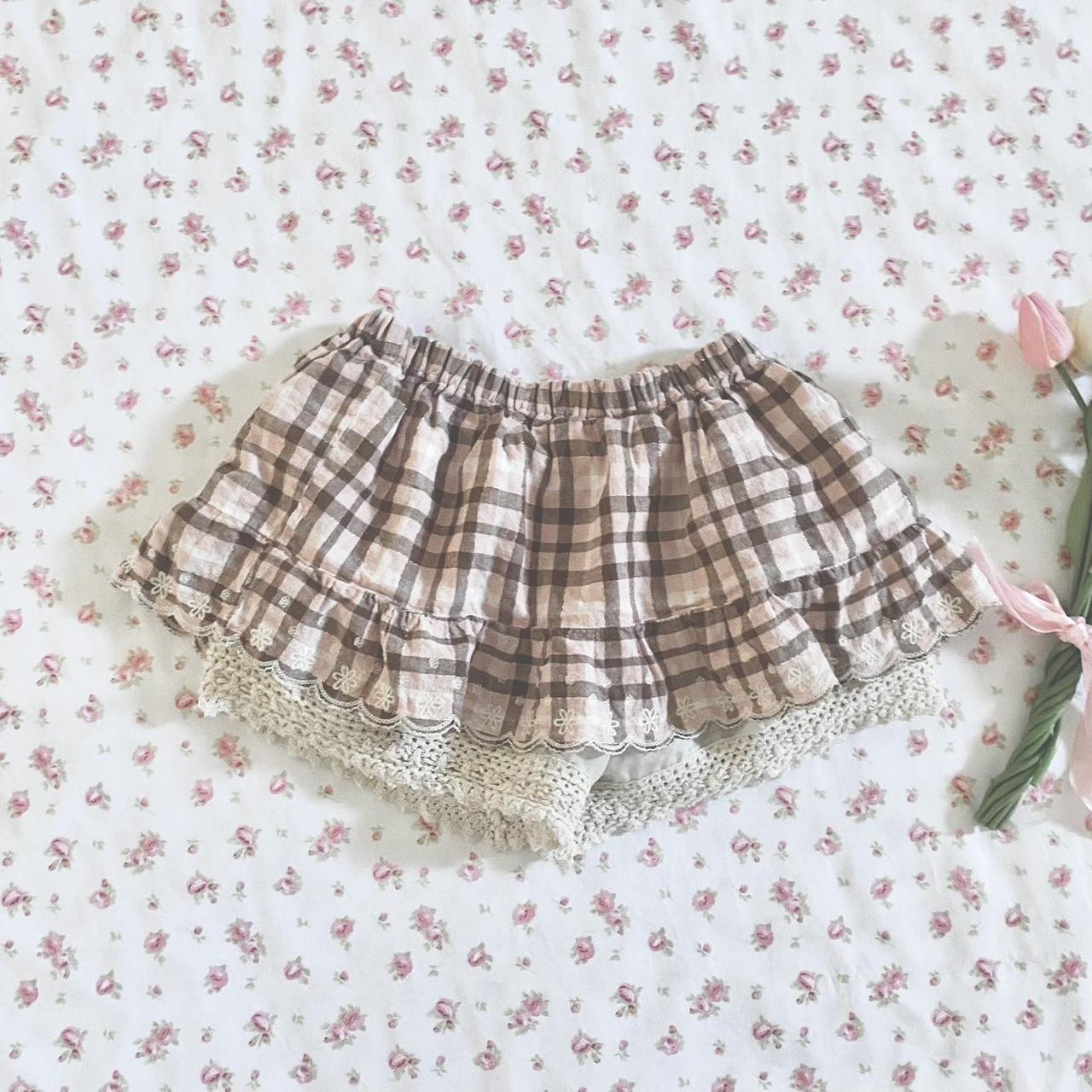 🎀 choco girl neapolitan pink brown cream plaid... - Depop
