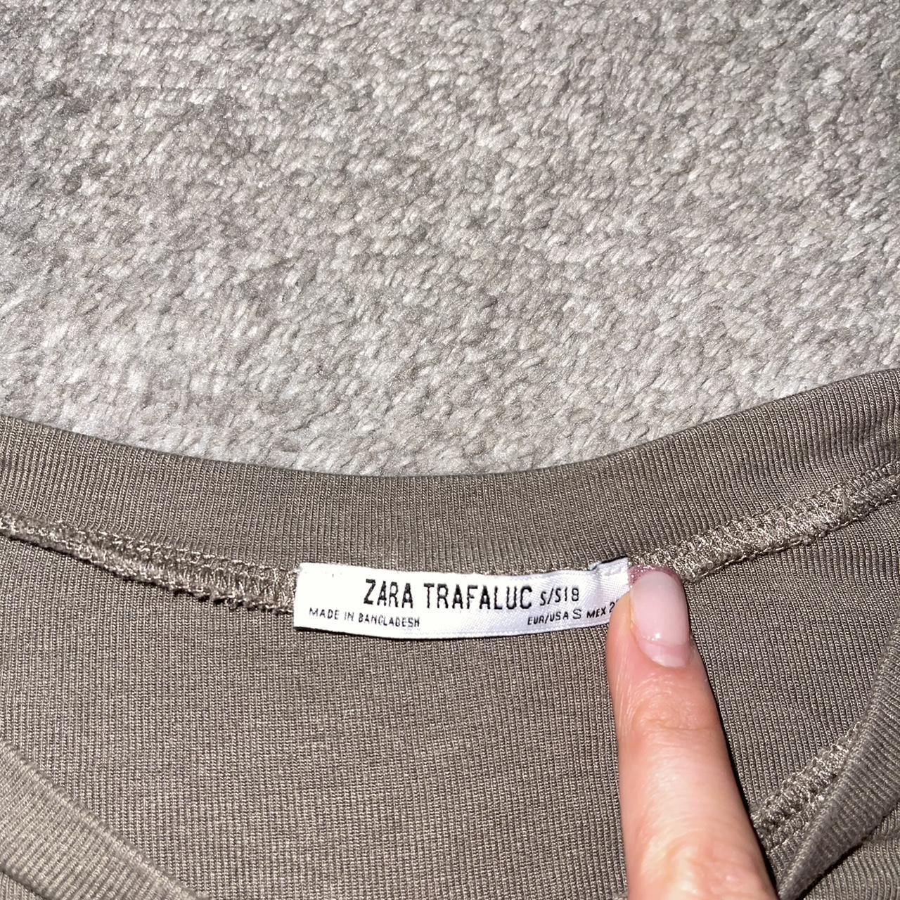 cute and basic khaki zara crop top. super soft and... - Depop