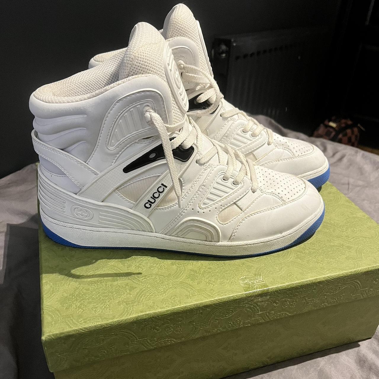 White Gucci shoes Men’s size 9 Fully legit comes... - Depop