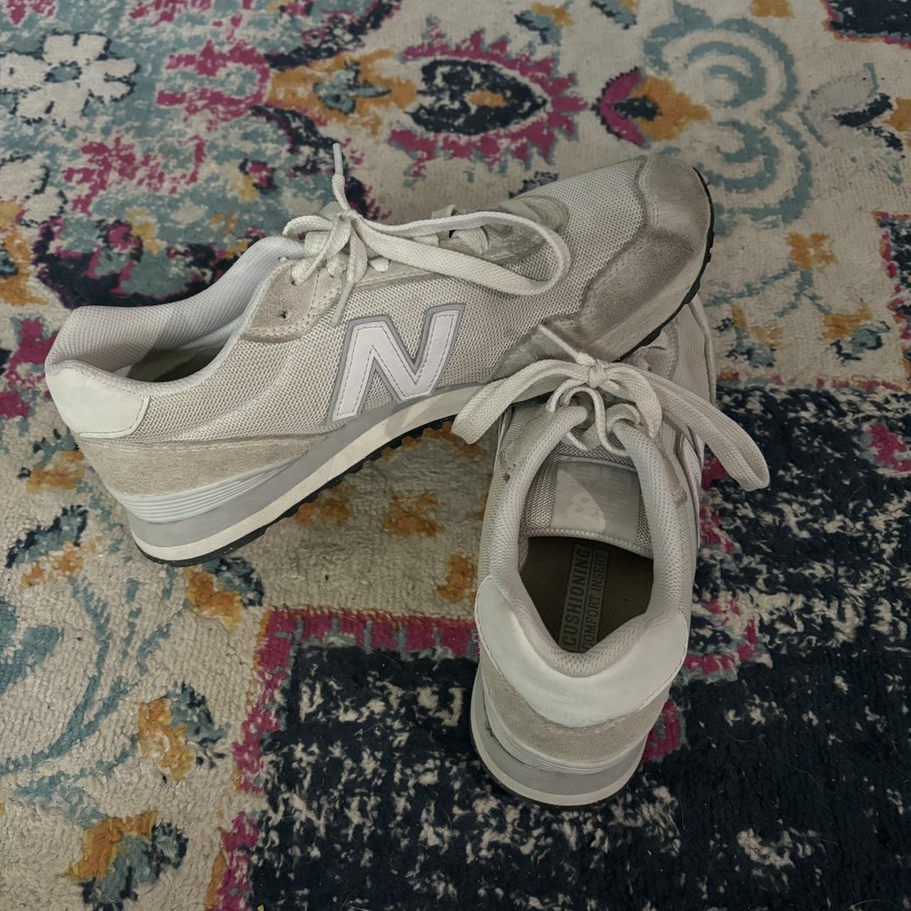 New balance 515 shoes. White gray with noticeable... - Depop