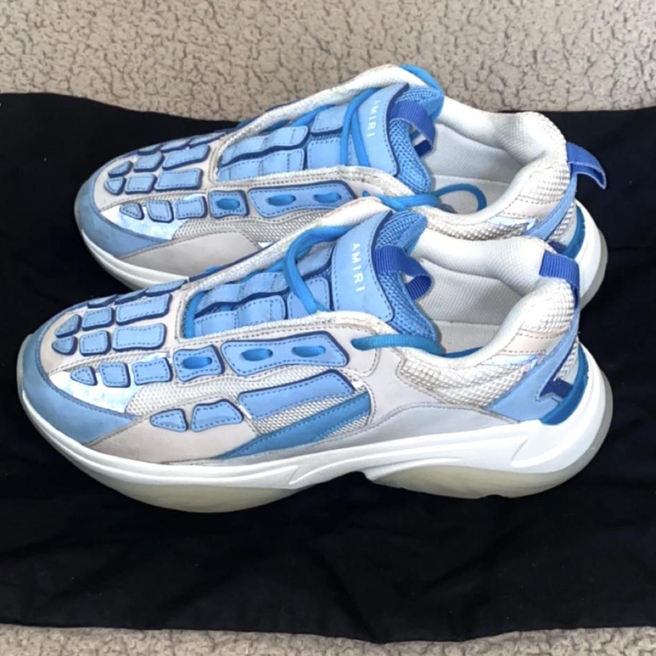 Authentic Amiri Baby Blue Bone Runners size 8 Worn 3... - Depop