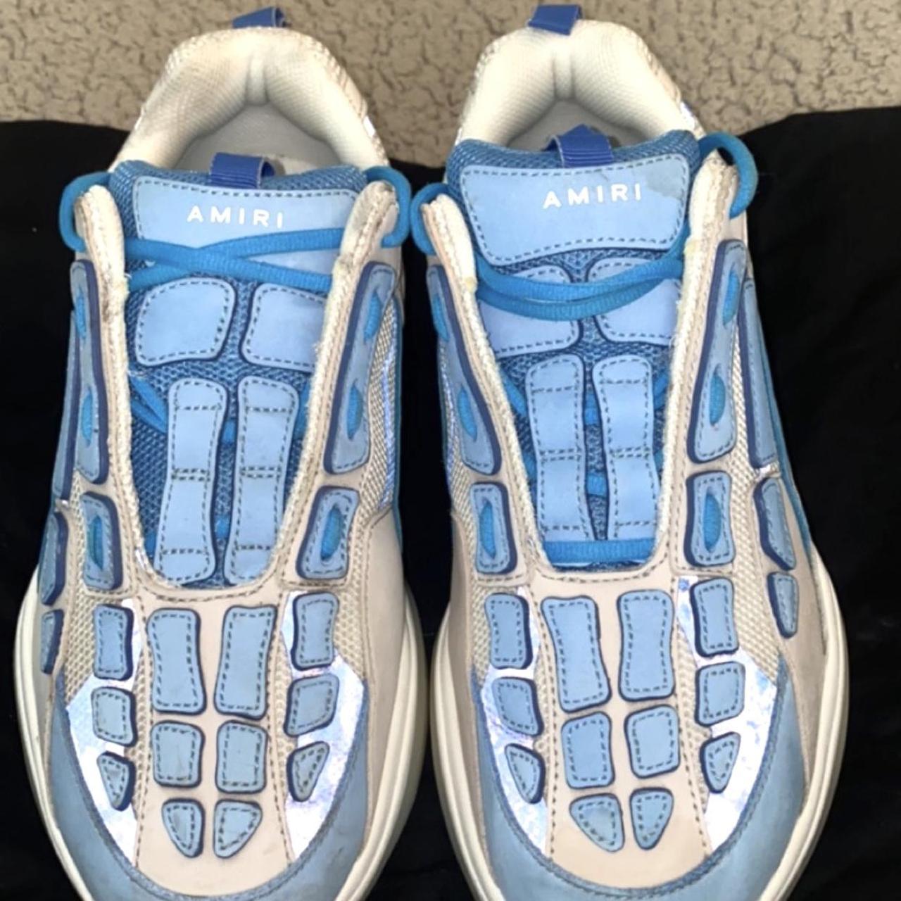 Authentic Amiri Baby Blue Bone Runners size 8 Worn 3... - Depop