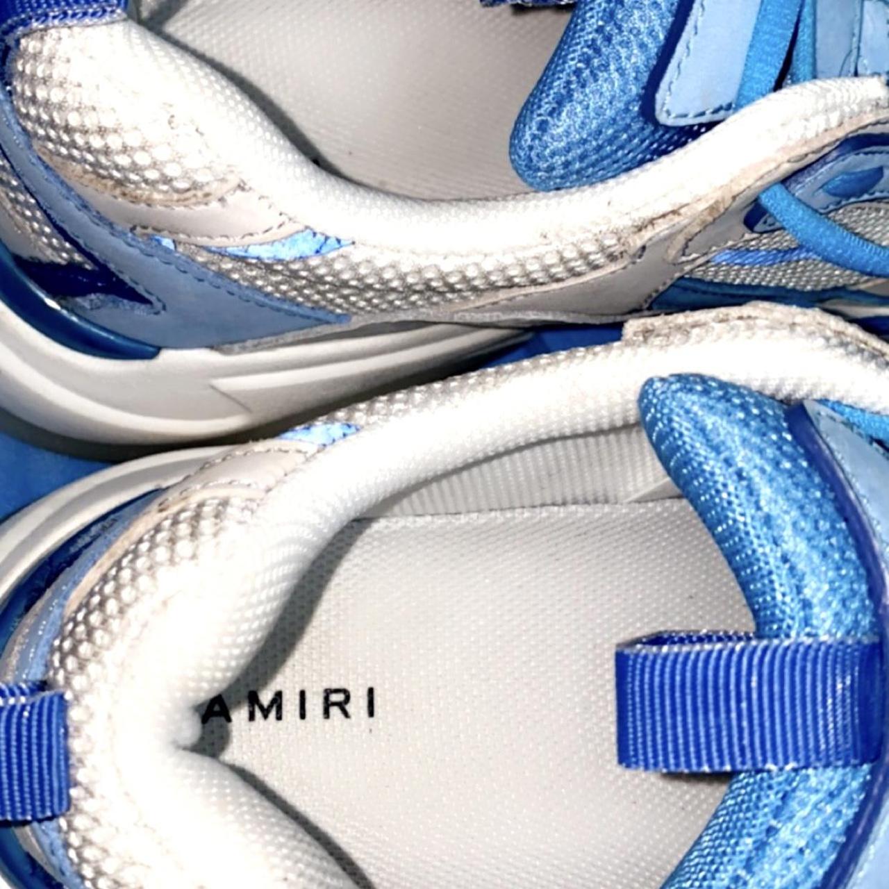Authentic Amiri Baby Blue Bone Runners size 8 Worn 3... - Depop